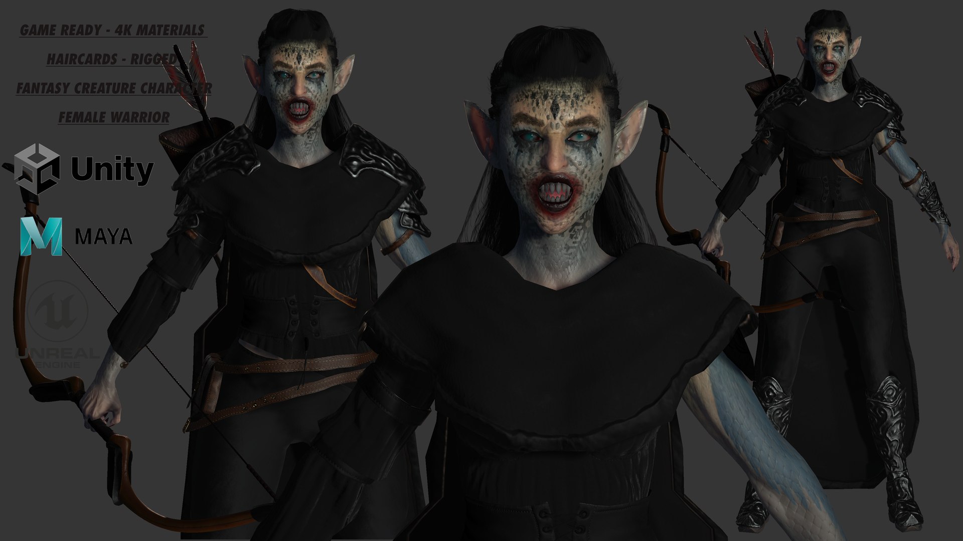 3D AAA 3D MODEL FANTASY MONSTER CREATURE CHARACTER -THE DEVIL ELF ...