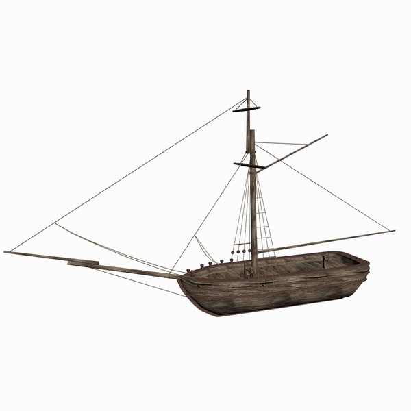 3d model one-masted sloop
