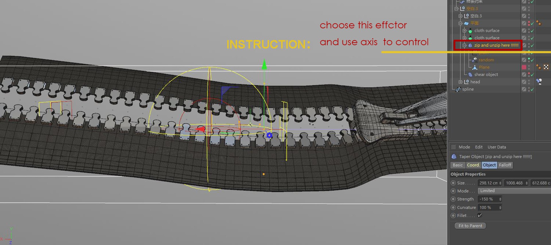Zipper Animation 3D Model - TurboSquid 1279196