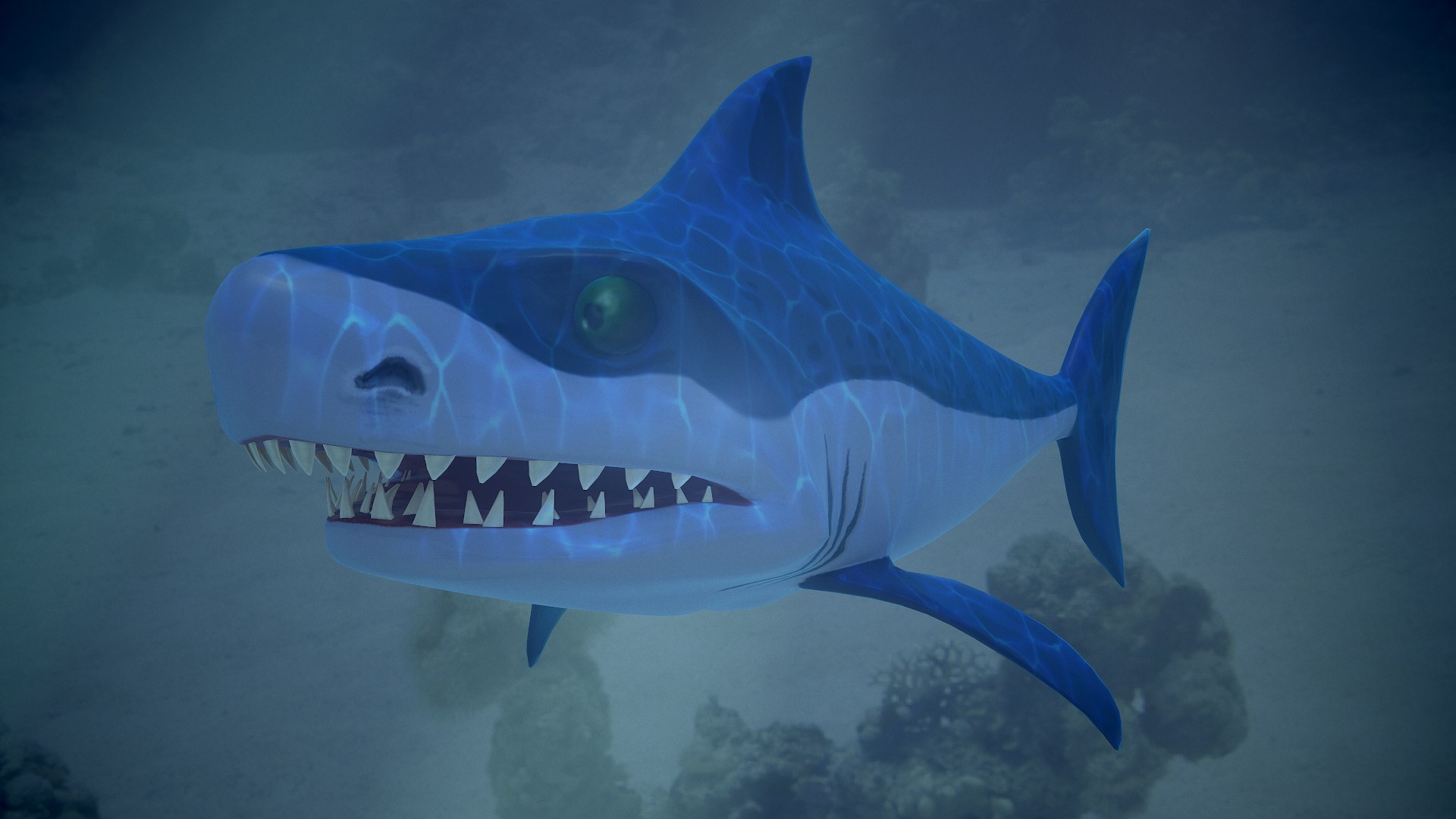 3D Original Cartoon Shark - TurboSquid 1443659