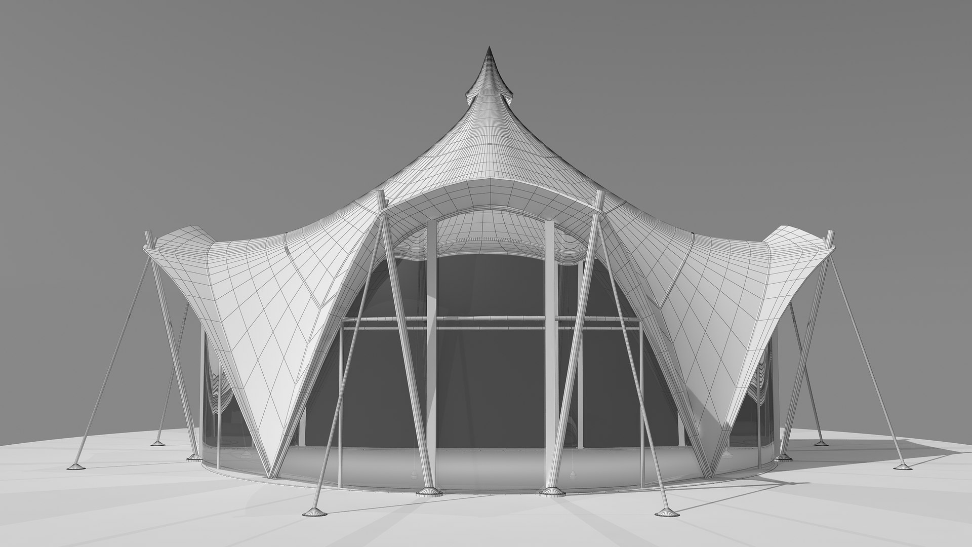 0202 - Circular Tent 3D - TurboSquid 2241473