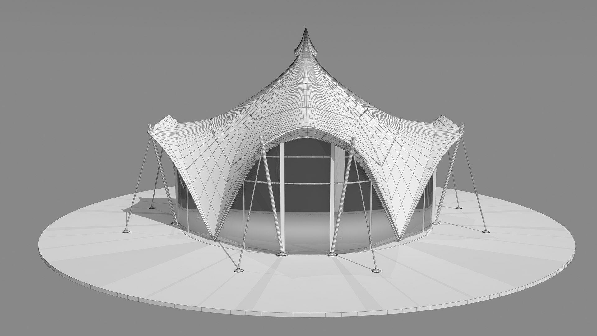 0202 - Circular Tent 3D - TurboSquid 2241473