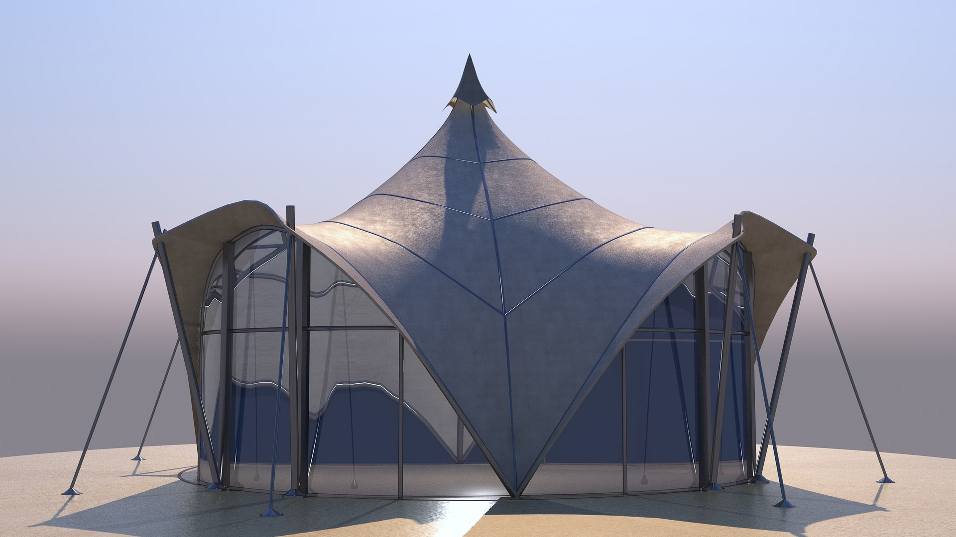 0202 - Circular Tent 3D - TurboSquid 2241473