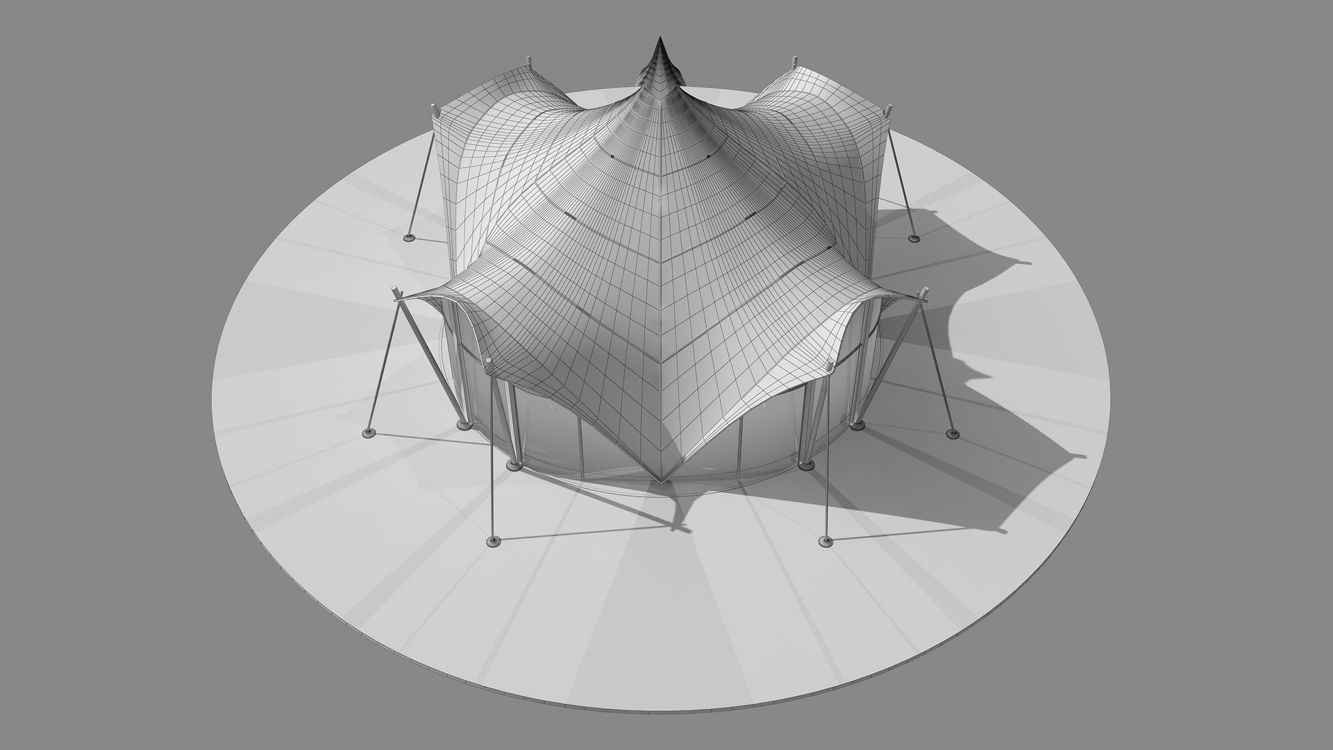 0202 - Circular Tent 3D - TurboSquid 2241473