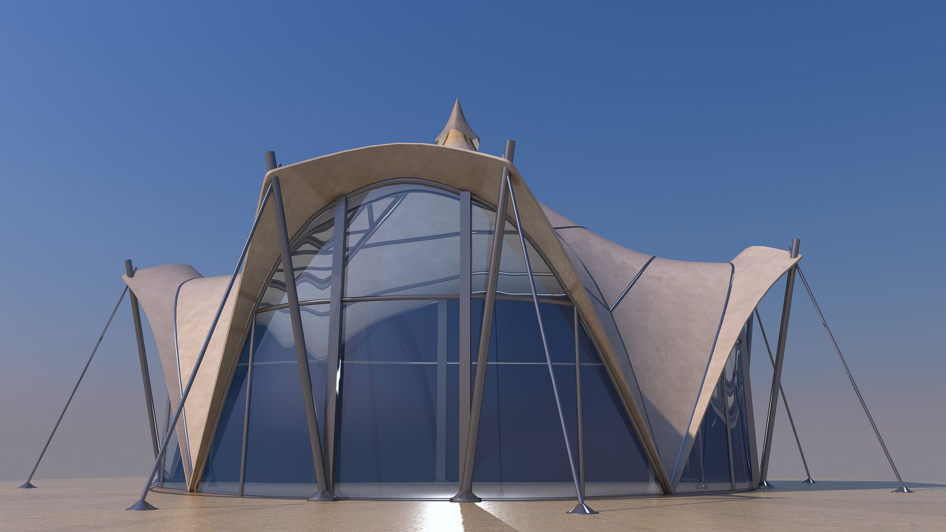 0202 - Circular Tent 3D - TurboSquid 2241473
