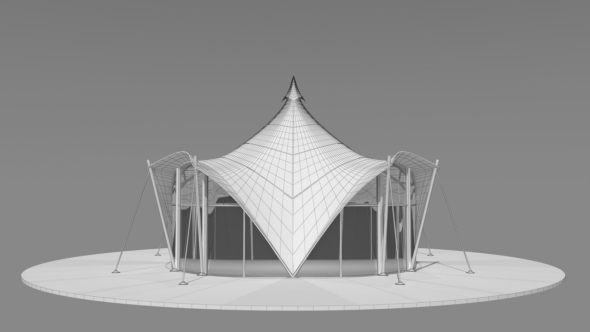 0202 - Circular Tent 3D - TurboSquid 2241473