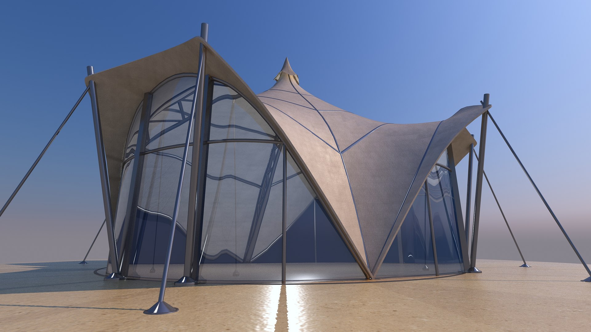 0202 - Circular Tent 3D - TurboSquid 2241473