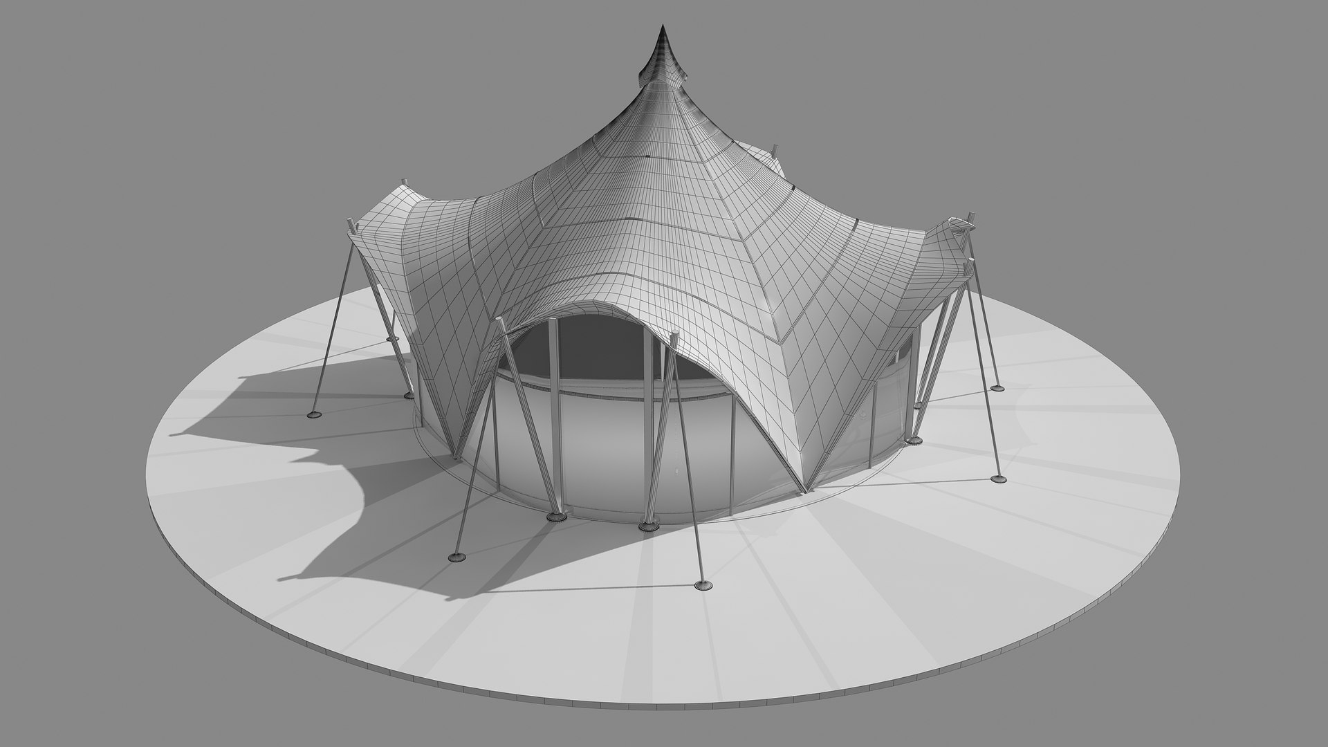 0202 - Circular Tent 3D - TurboSquid 2241473