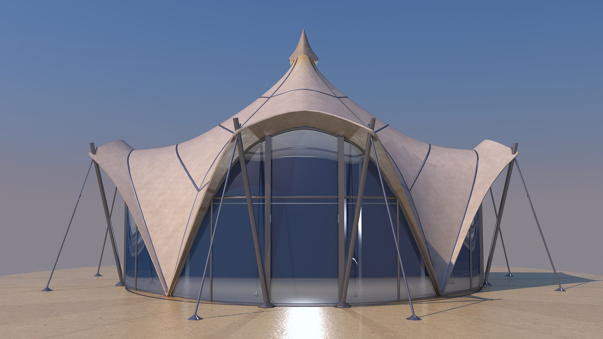 0202 - Circular Tent 3D - TurboSquid 2241473