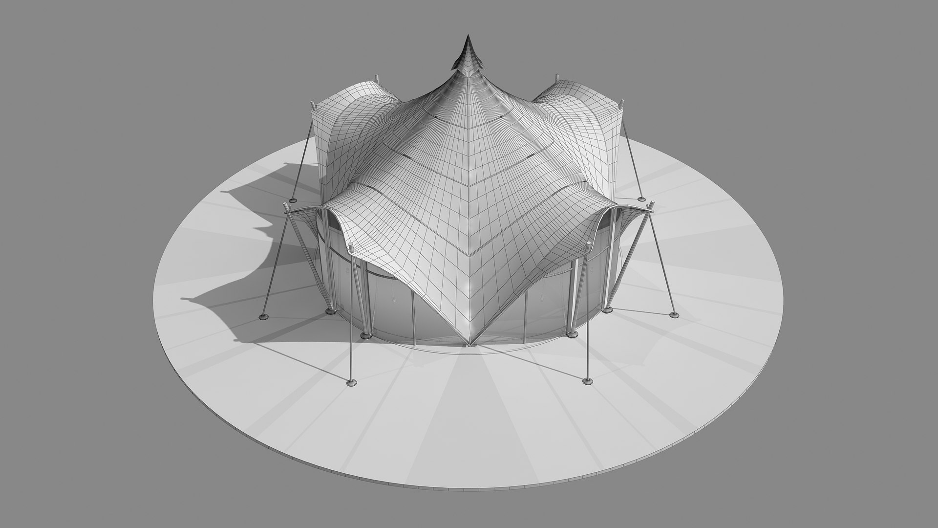 0202 - Circular Tent 3D - TurboSquid 2241473