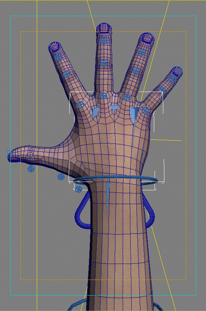 realistic hand 3d obj
