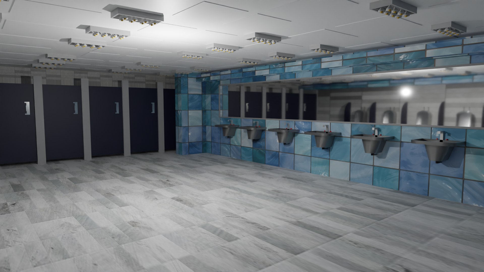 Restroom Interior 3D Model - TurboSquid 2177232