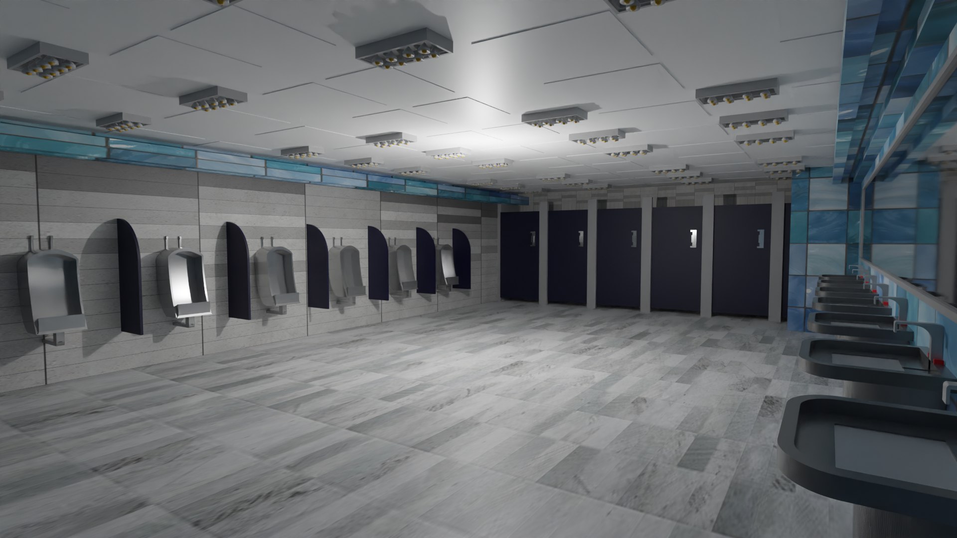Restroom Interior 3D Model - TurboSquid 2177232