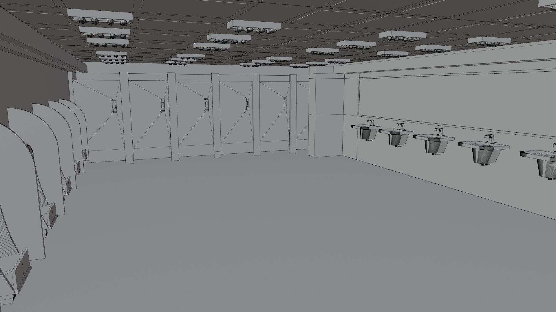 Restroom Interior 3D Model - TurboSquid 2177232