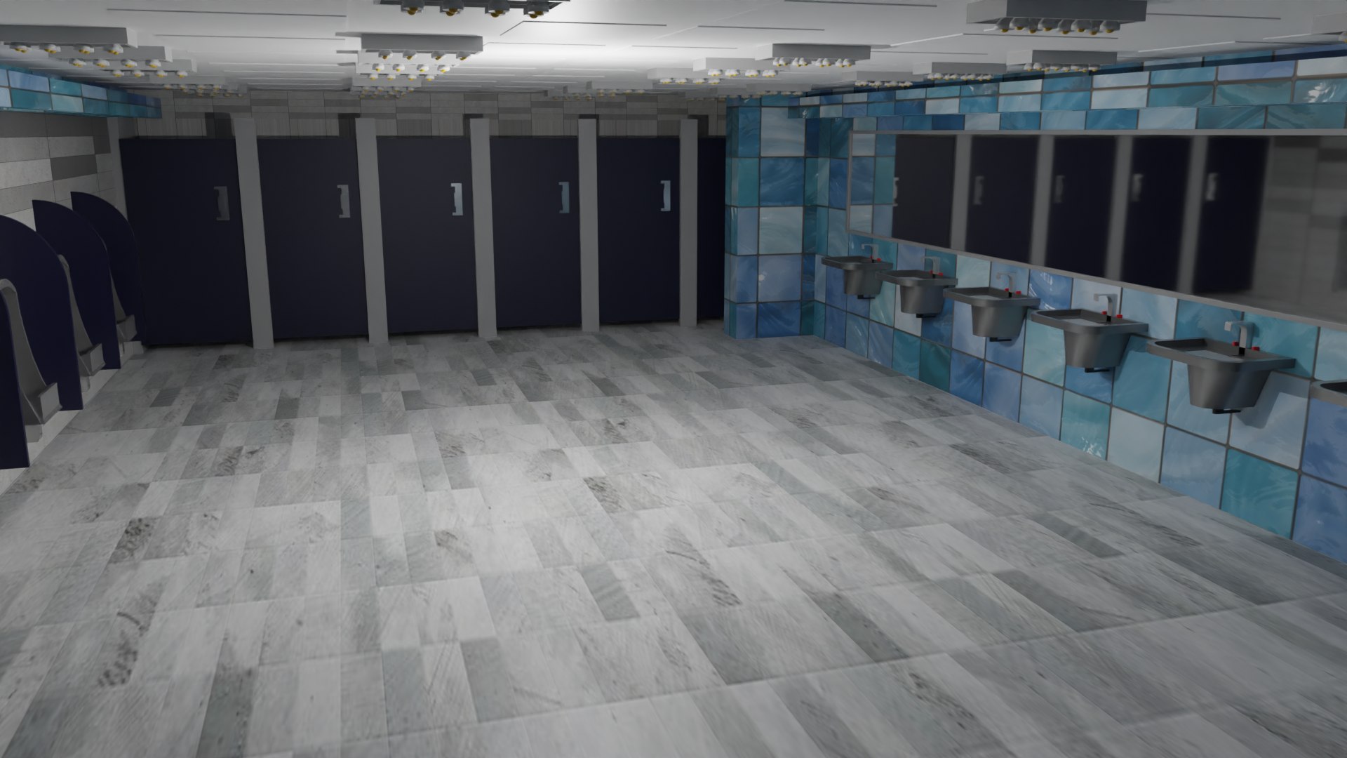 Restroom Interior 3D Model - TurboSquid 2177232