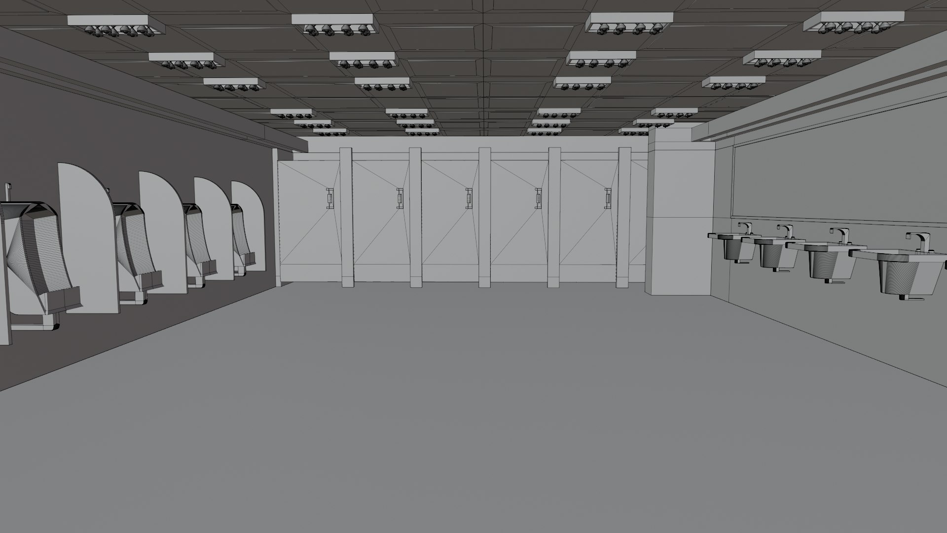 Restroom Interior 3D Model - TurboSquid 2177232