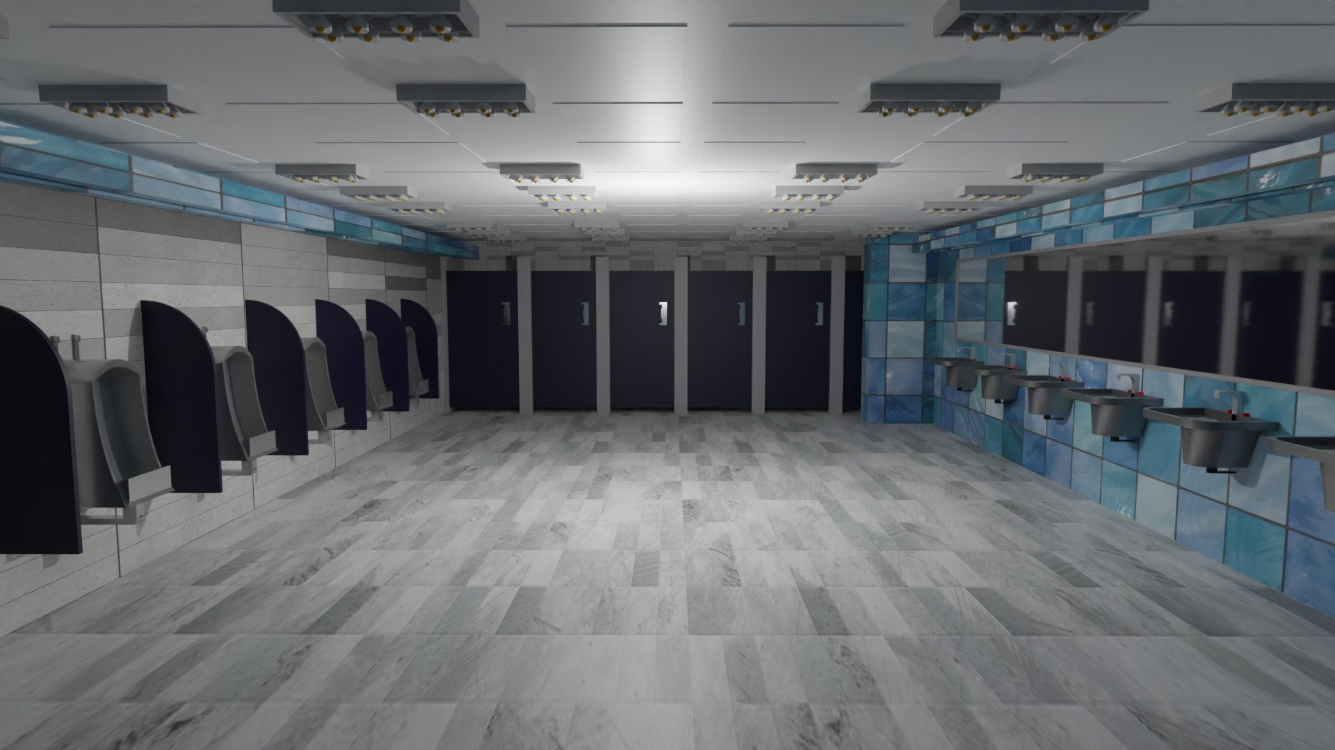 Restroom Interior 3D Model - TurboSquid 2177232