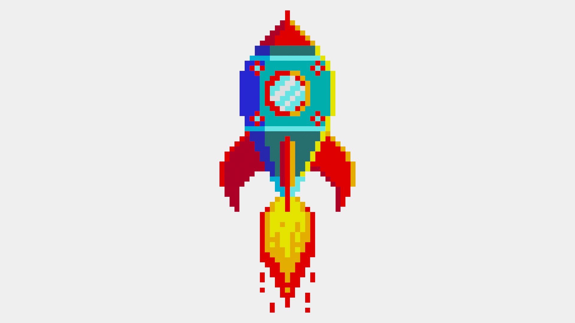 Pixel Rocket 3D Model - TurboSquid 2148115