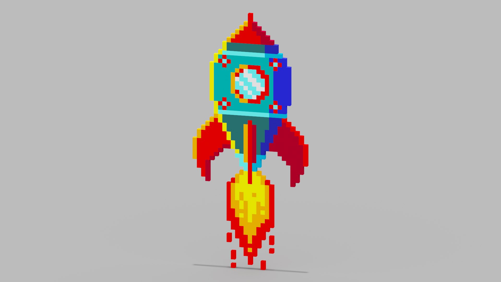 Pixel Rocket 3D Model - TurboSquid 2148115