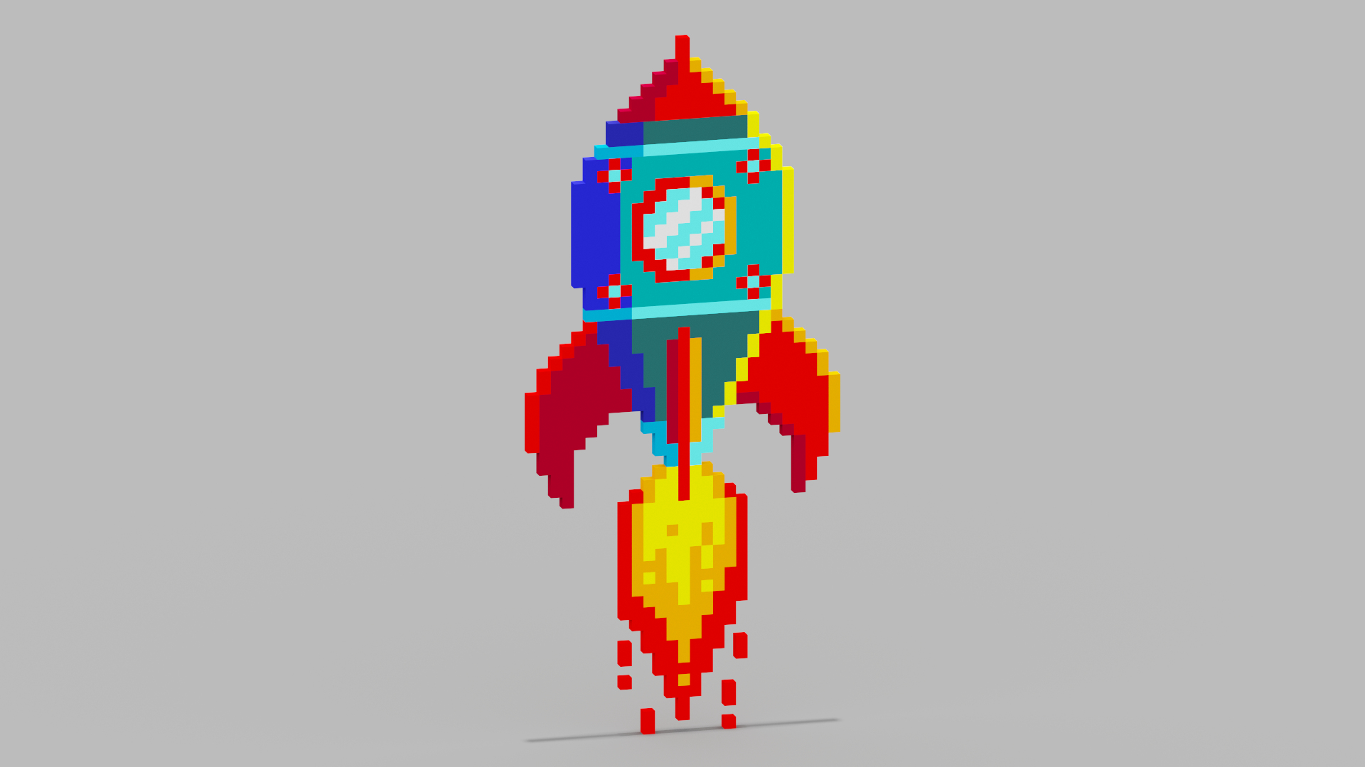 Pixel Rocket 3D Model - TurboSquid 2148115