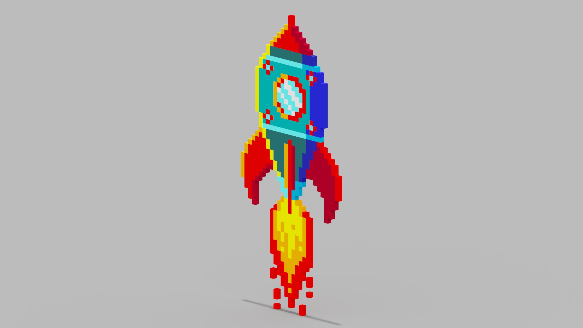 Pixel Rocket 3D Model - TurboSquid 2148115