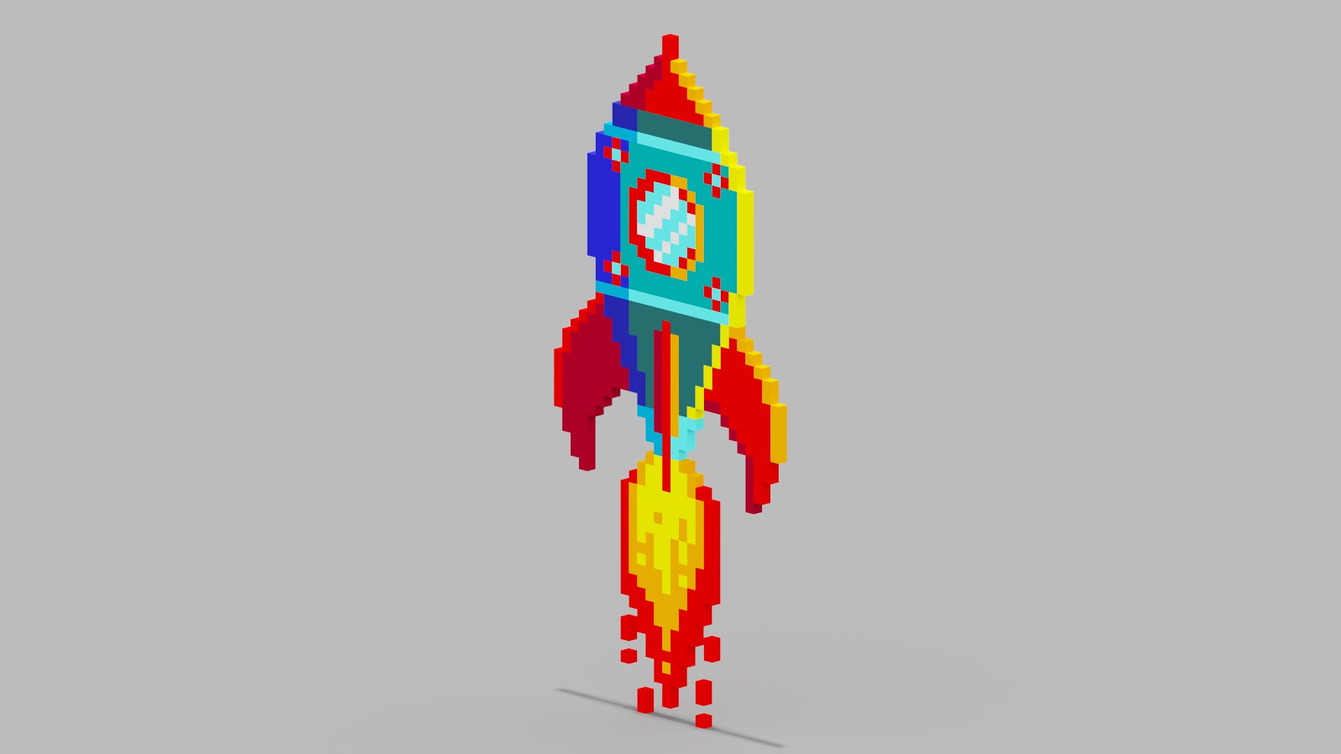 Pixel Rocket 3D Model - TurboSquid 2148115