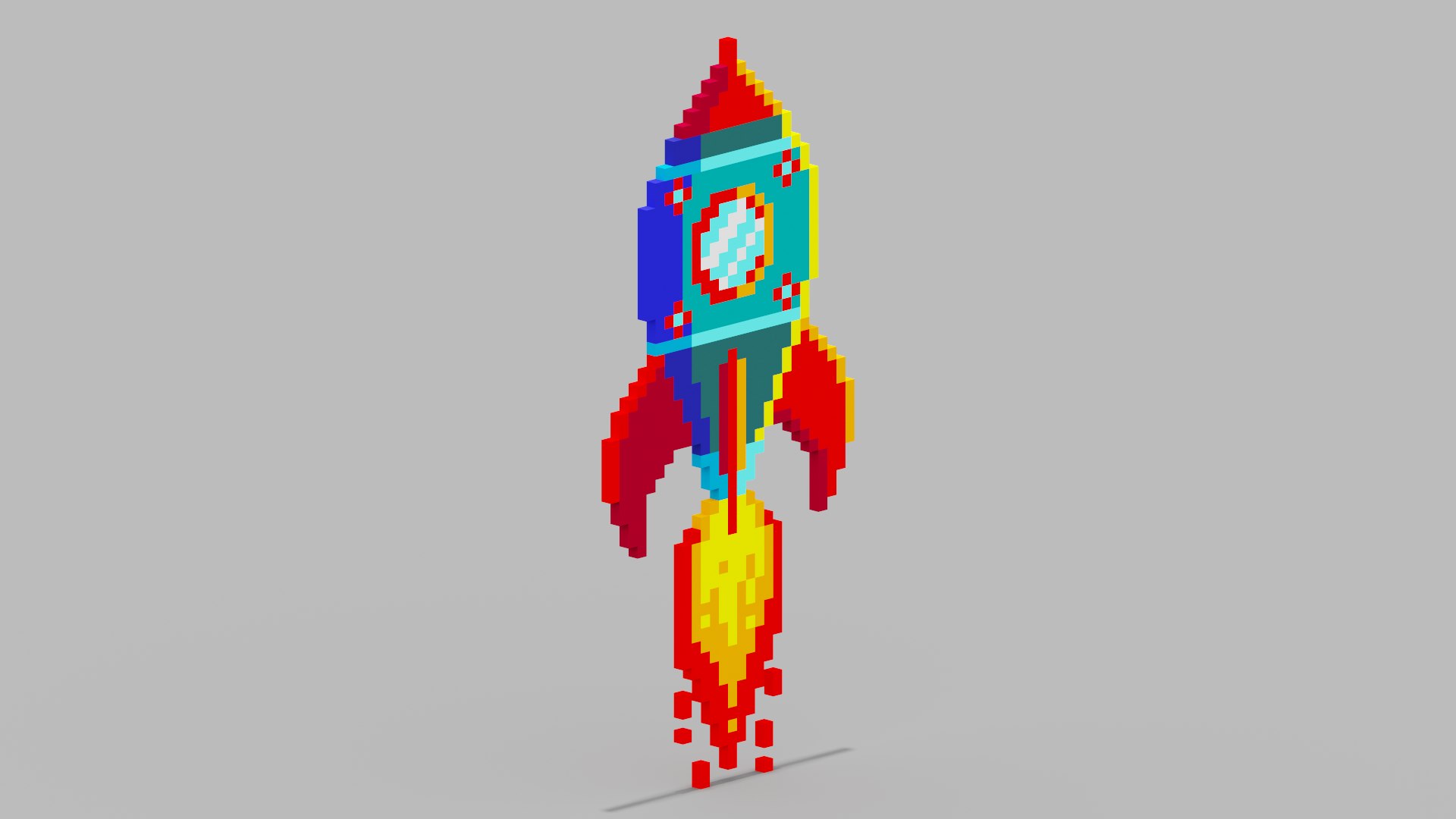 Pixel Rocket 3D Model - TurboSquid 2148115