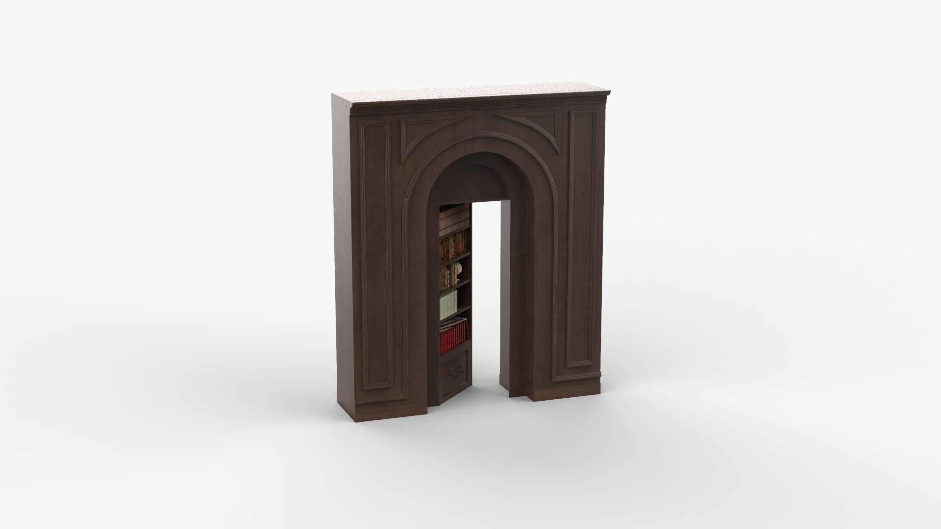 Secret Bookshelf Door Model - TurboSquid 2271406