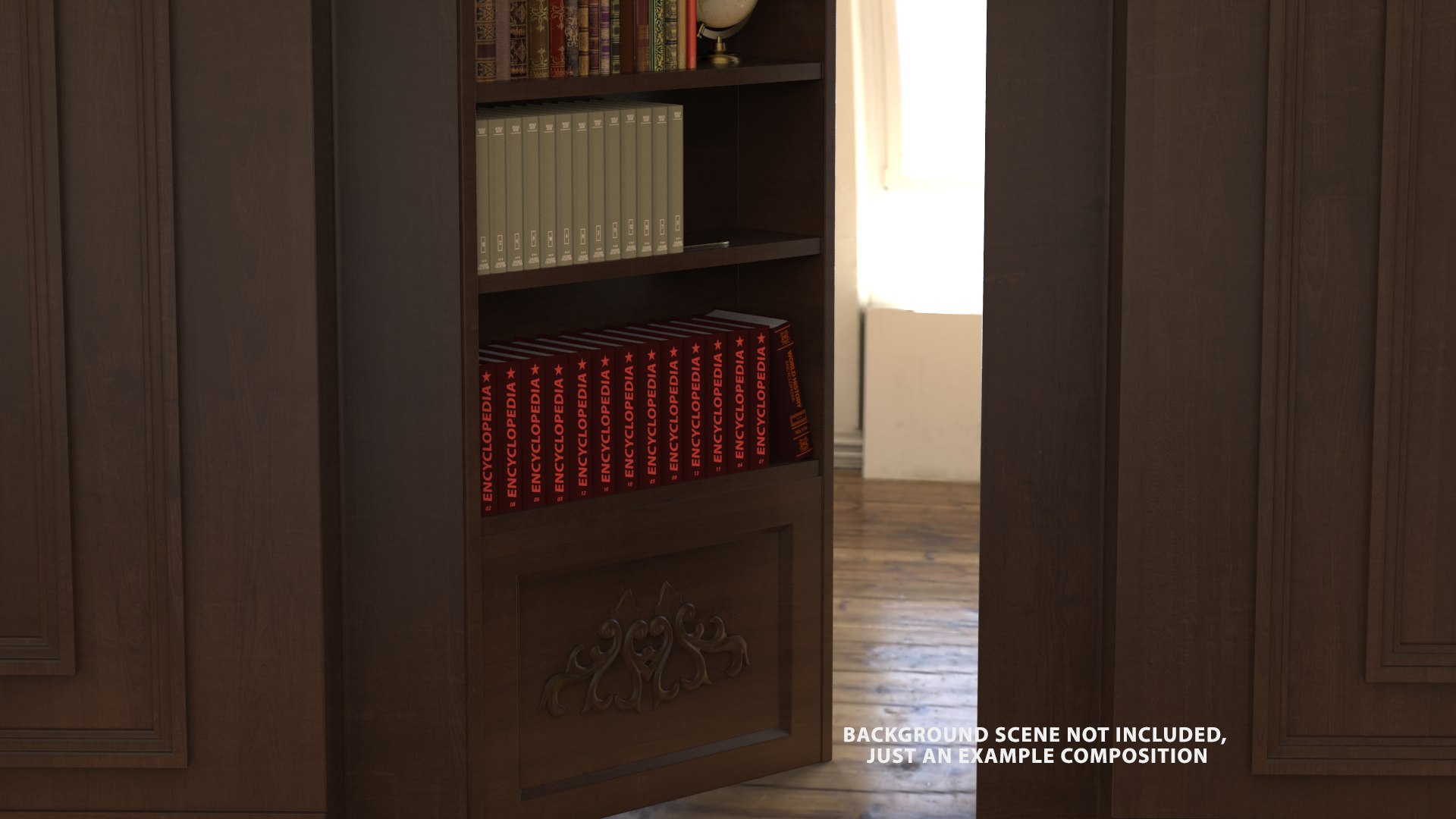 Secret Bookshelf Door Model - TurboSquid 2271406