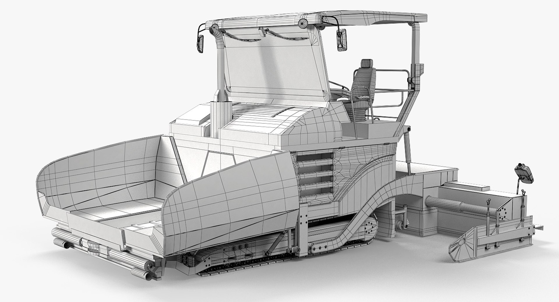 3D Model Asphalt Paver - TurboSquid 1456364