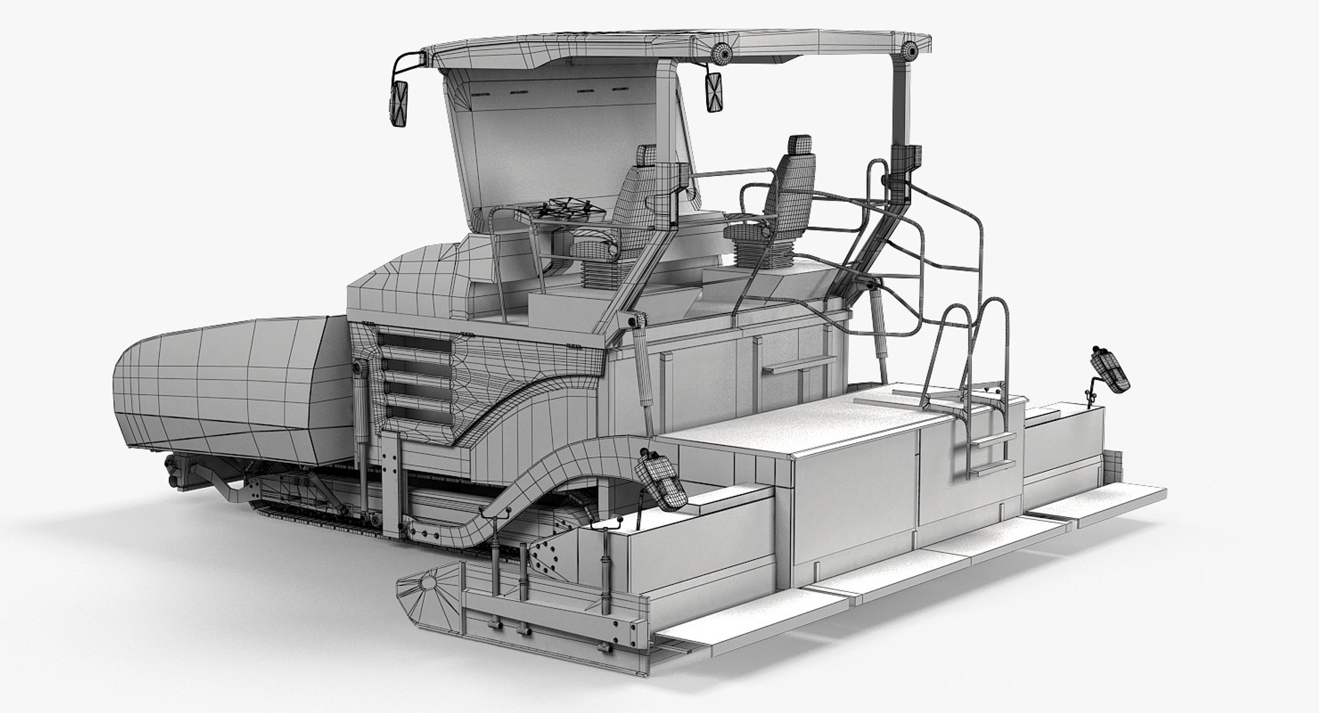3D Model Asphalt Paver - TurboSquid 1456364