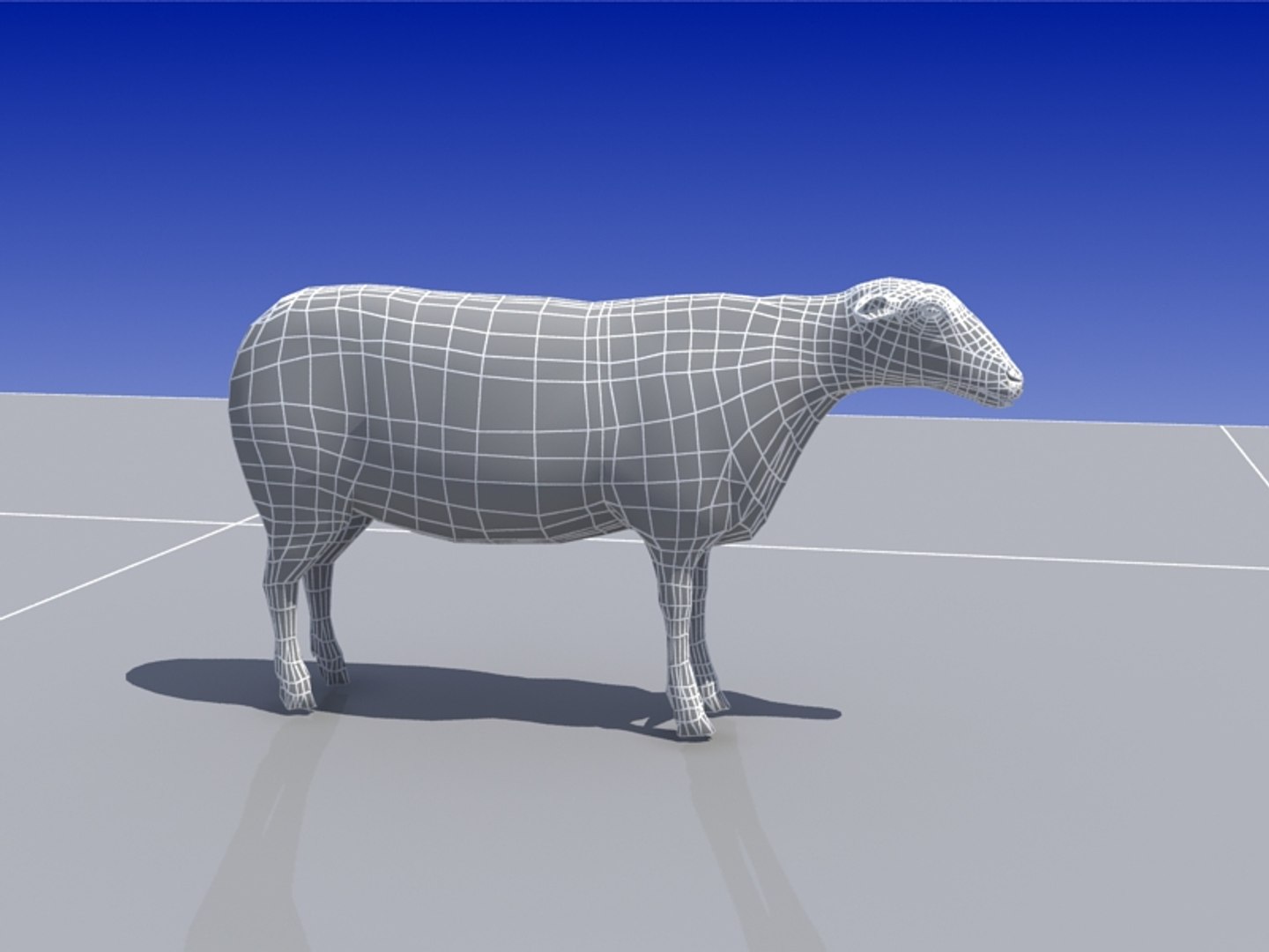 3d Sheep Cow Bull Model
