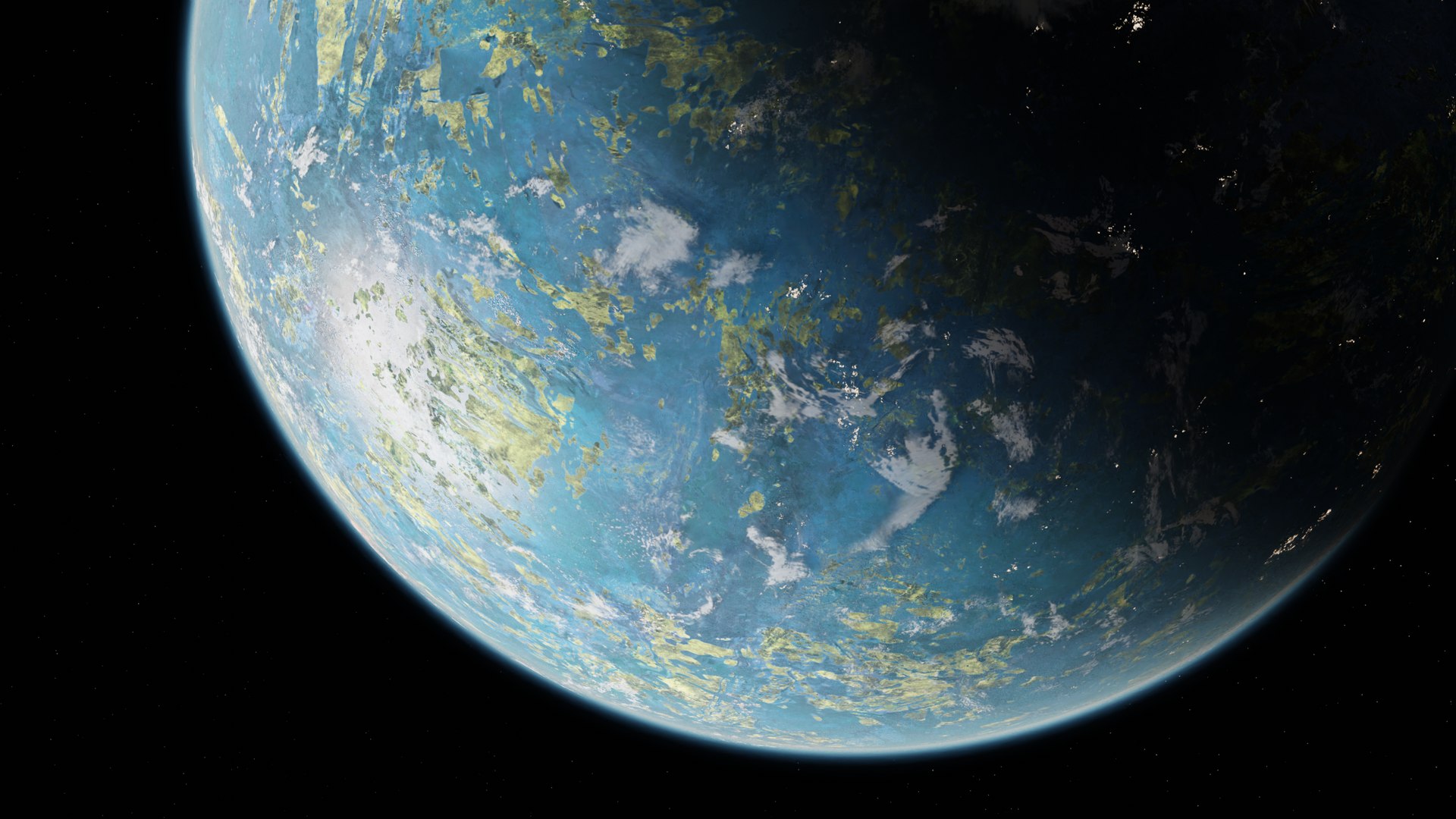 8K Alien Water Planet 9 3D - TurboSquid 1930494