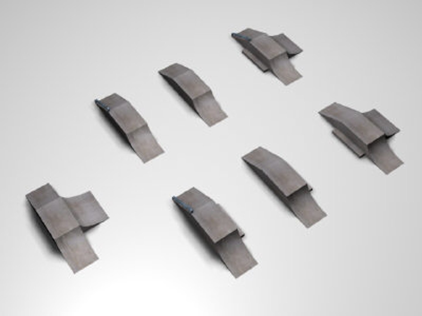 quarter ramps skate park 3d model