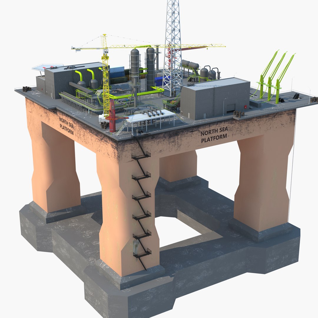 Oil rig platform 3D model - TurboSquid 1705855