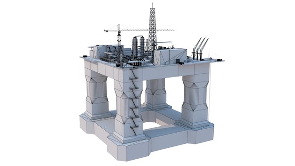 Oil rig platform 3D model - TurboSquid 1705855