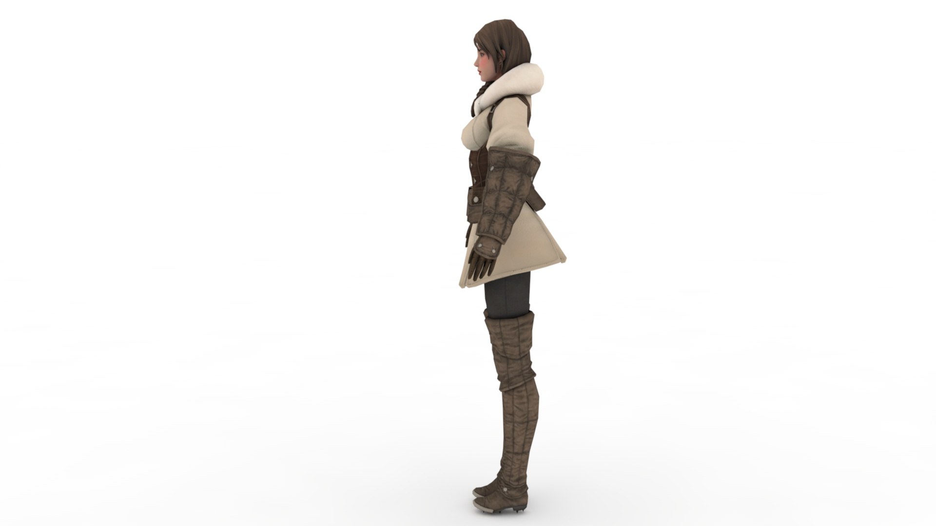 3D Cartoon Woman Clothes T-Pose - TurboSquid 2186589