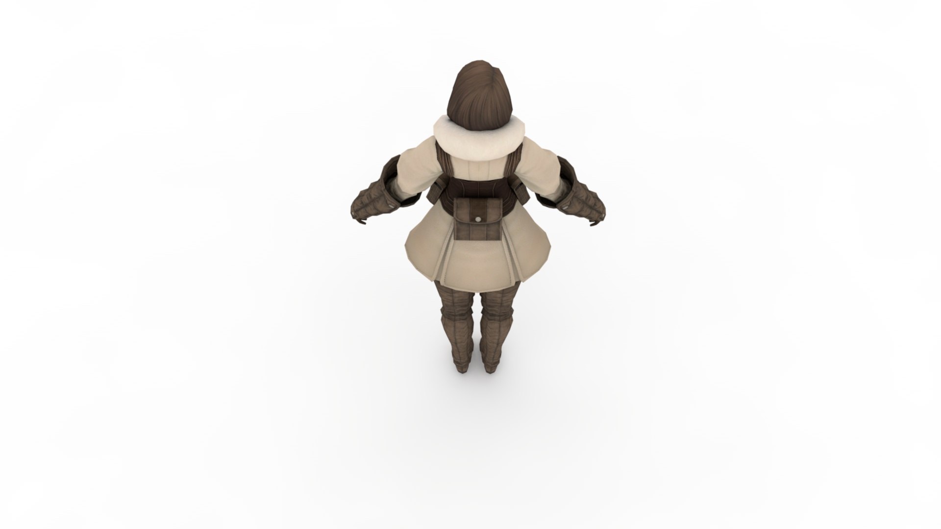 3D Cartoon Woman Clothes T-Pose - TurboSquid 2186589