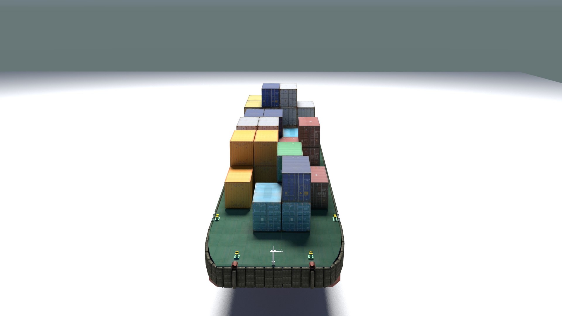 3d Model Barge Container