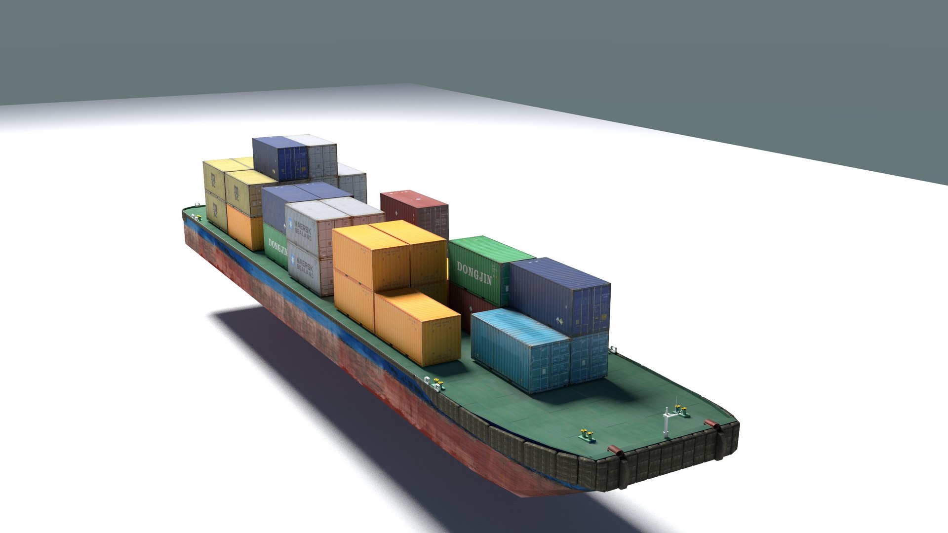 3d Model Barge Container