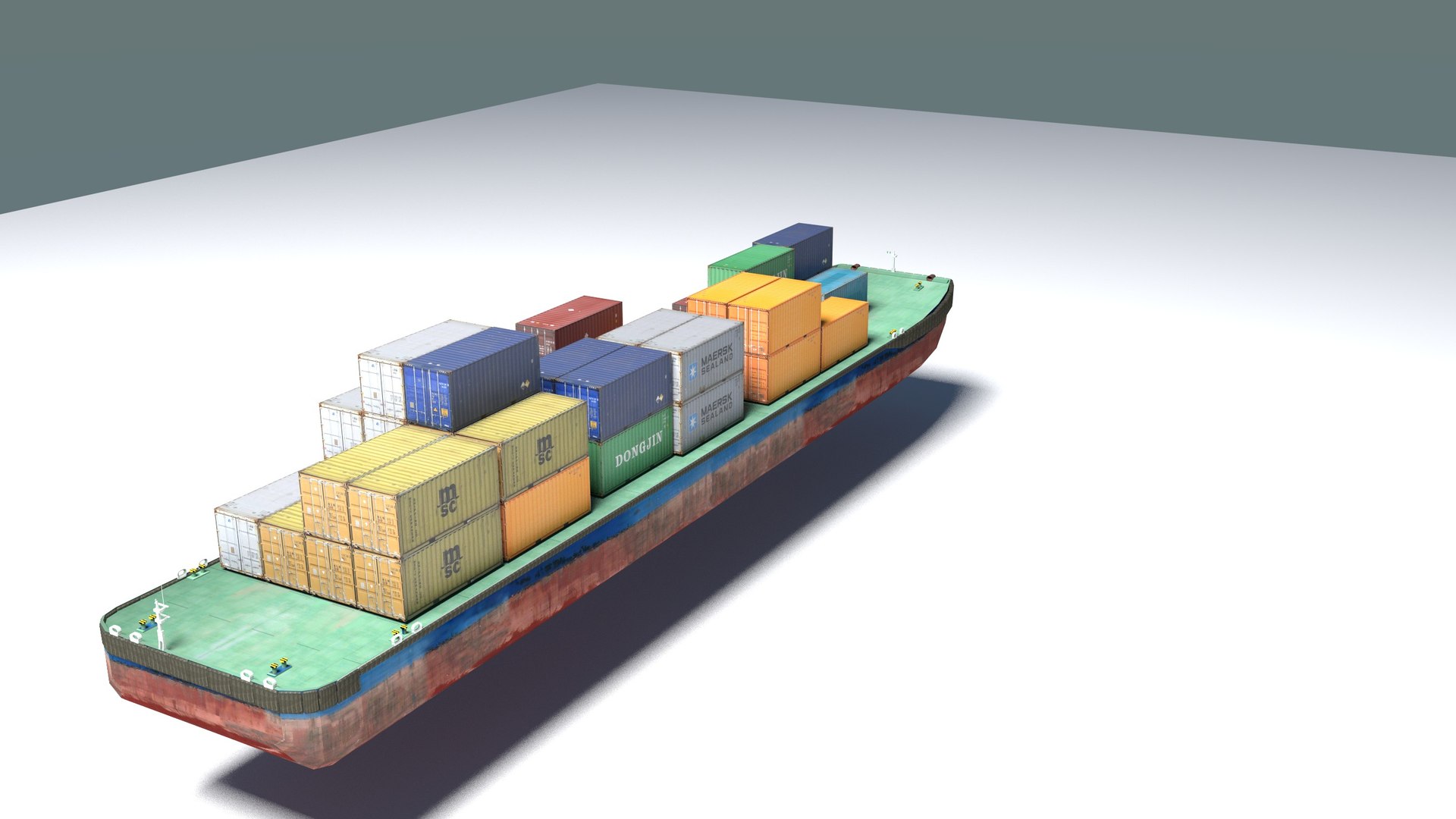 3d Model Barge Container