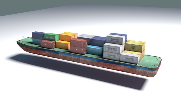 3d model barge container