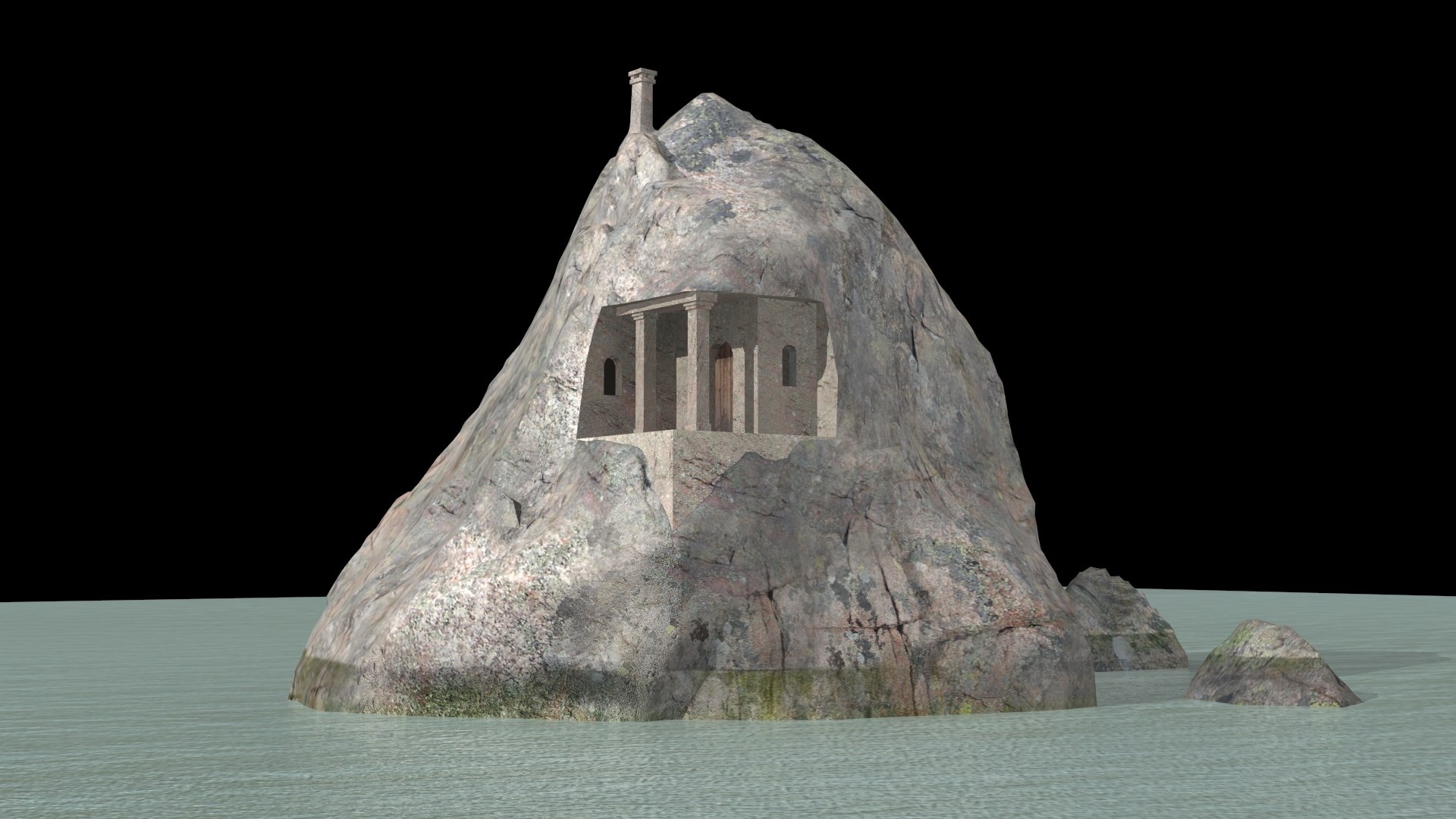 3D Rock House Model - TurboSquid 1713708