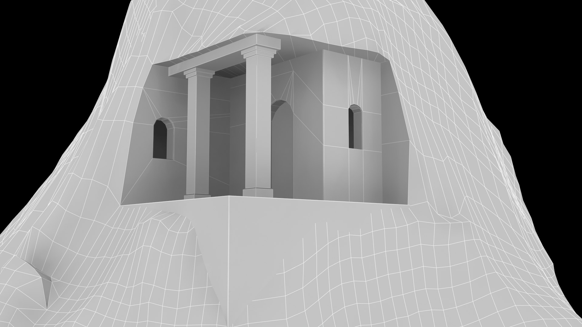 3D Rock House Model - TurboSquid 1713708