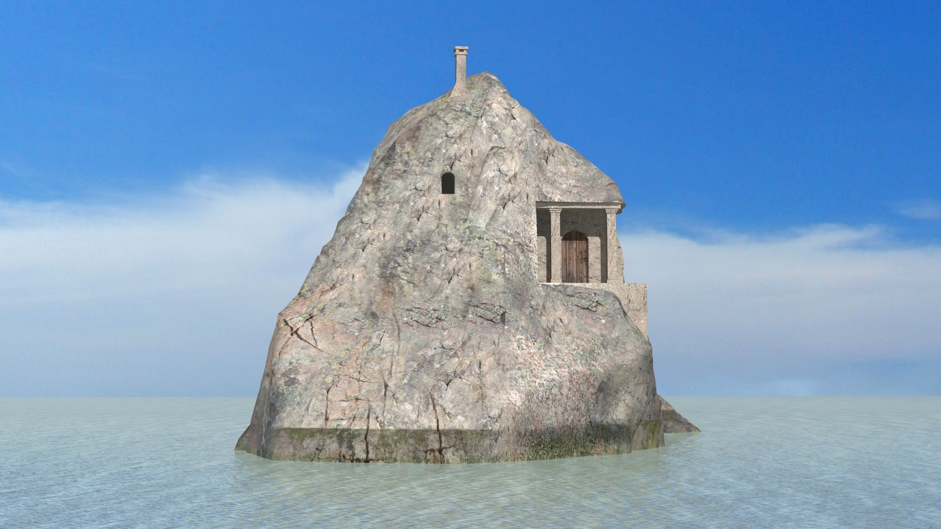 3D Rock House Model - TurboSquid 1713708