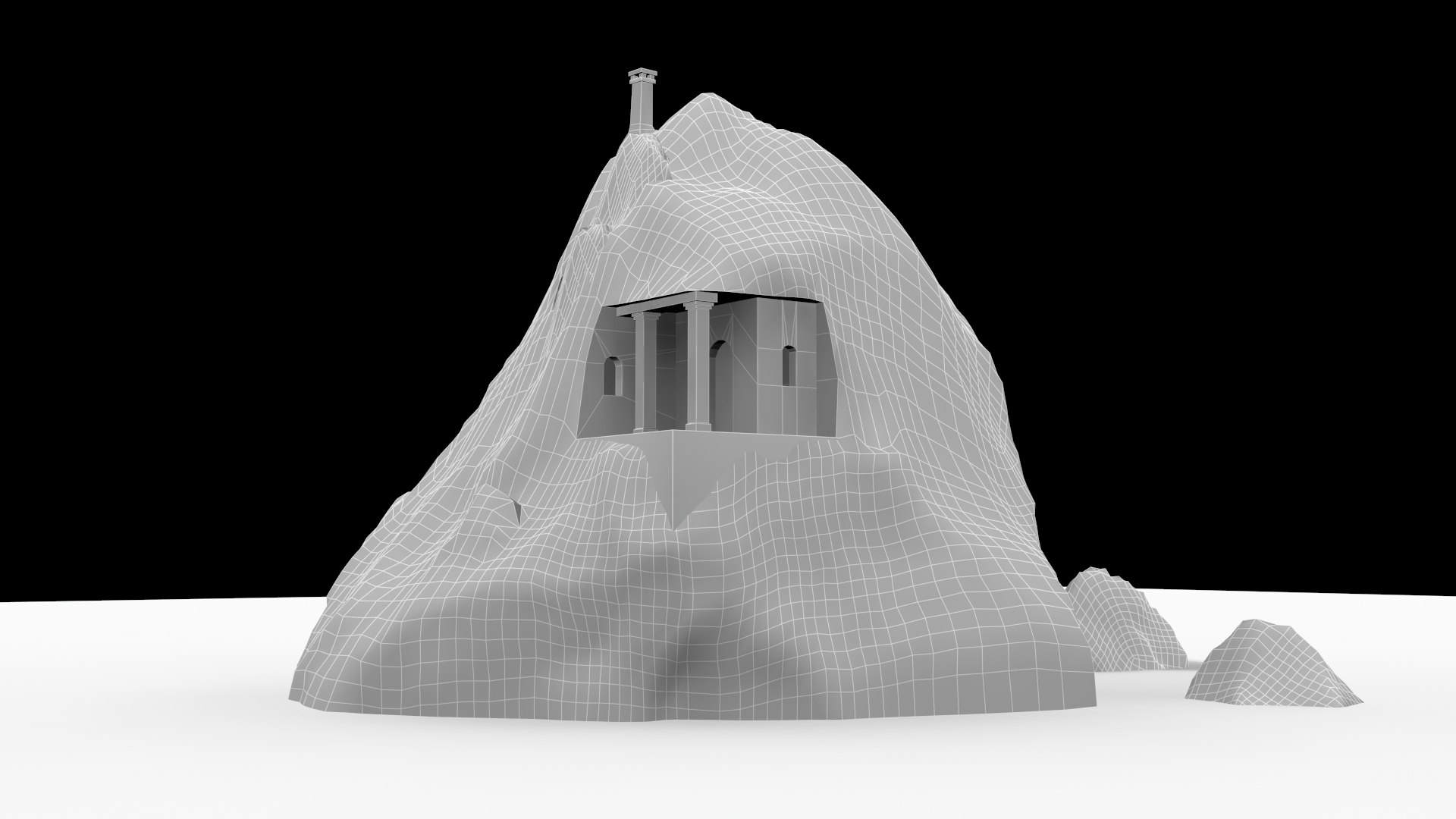 3D Rock House Model - TurboSquid 1713708