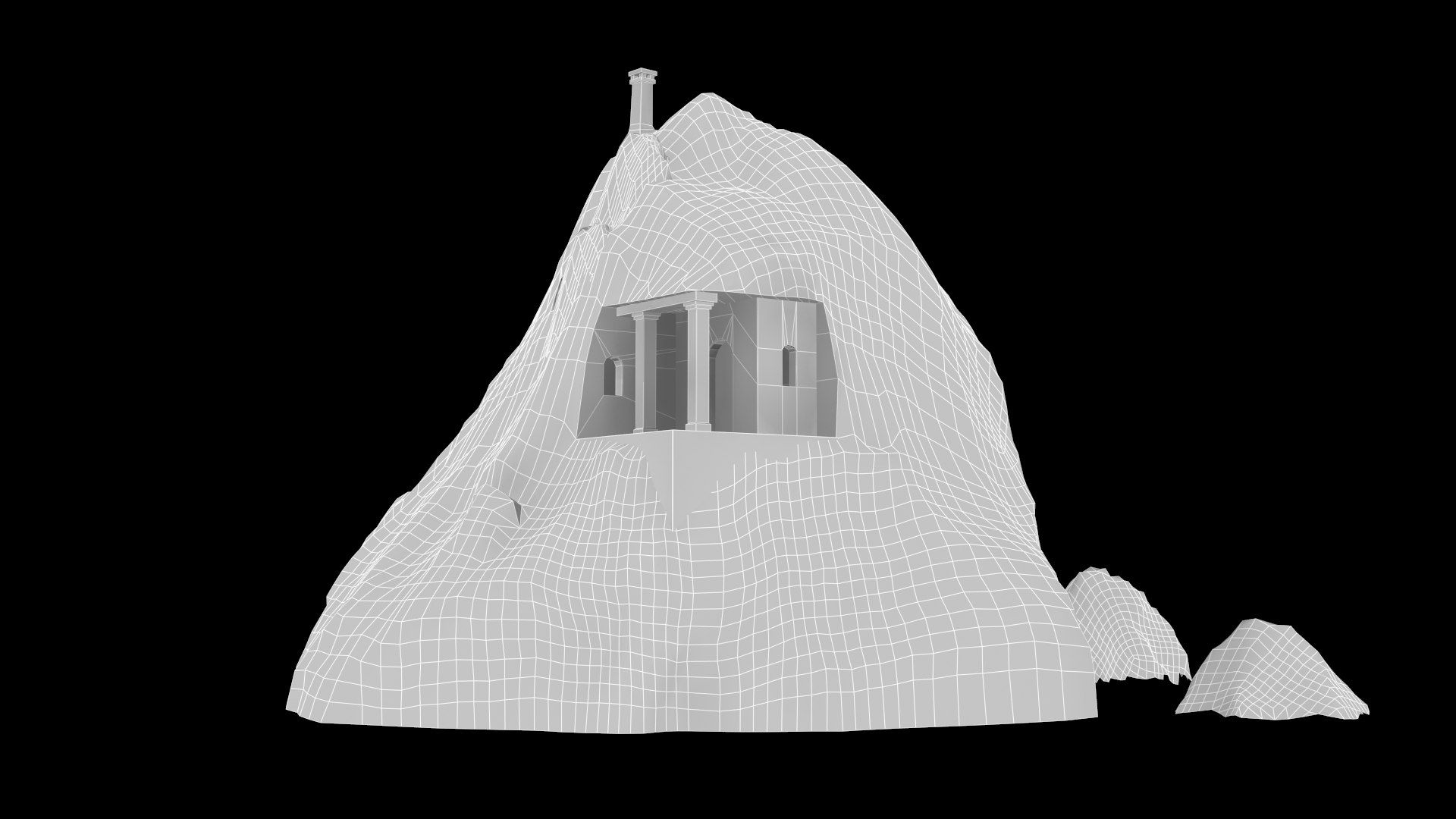 3D Rock House Model - TurboSquid 1713708