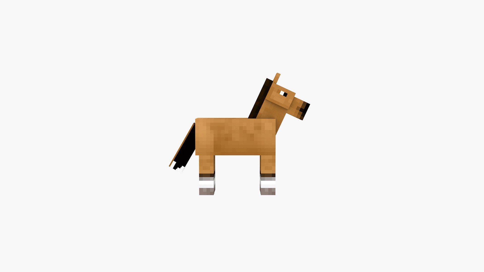 3D Minecraft Horse - TurboSquid 1842572