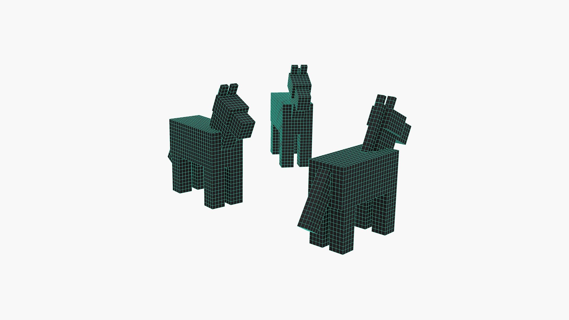 3D Minecraft Horse - TurboSquid 1842572