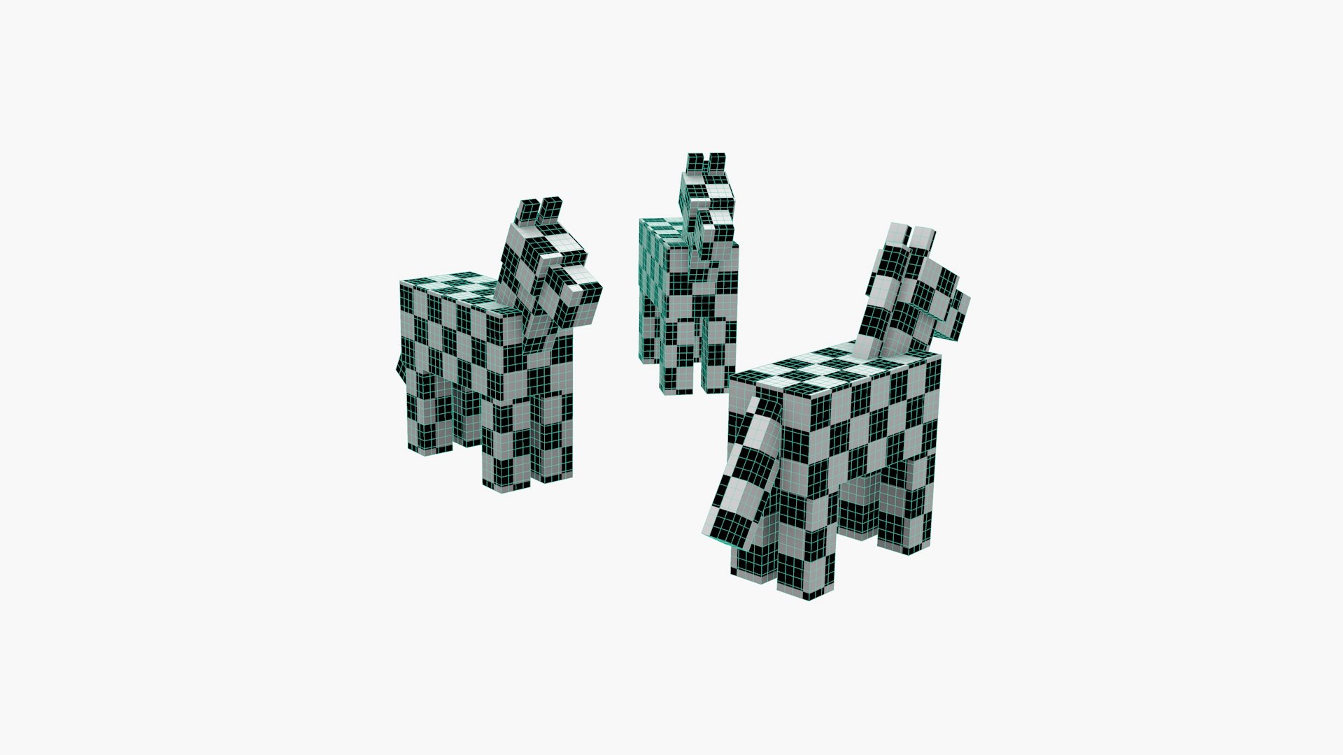 3D Minecraft Horse - TurboSquid 1842572